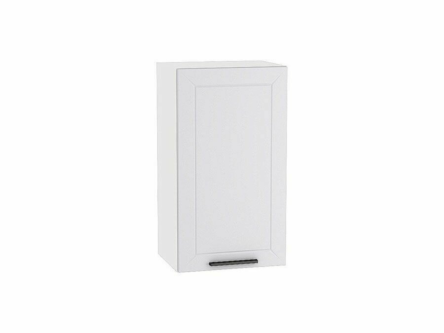 Настенный модуль для кухни Шкаф верхний с 1-ой дверцей Глетчер 920*400*318 Гейнсборо Силк / Белый