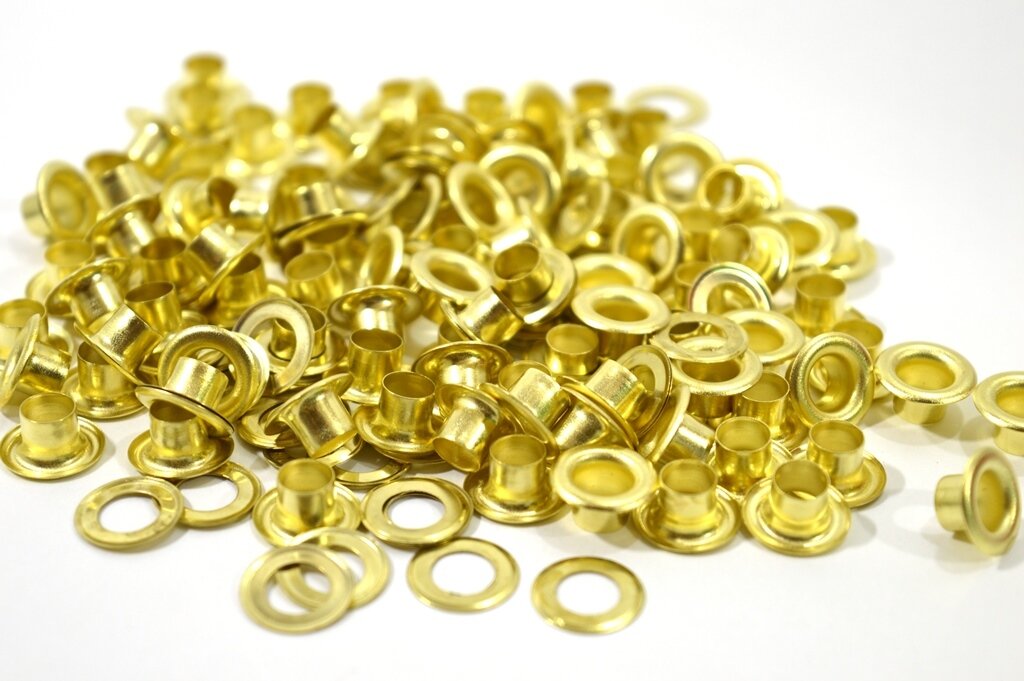 Люверсы №4 6мм сталь золото (уп 100 шт) Proknopka