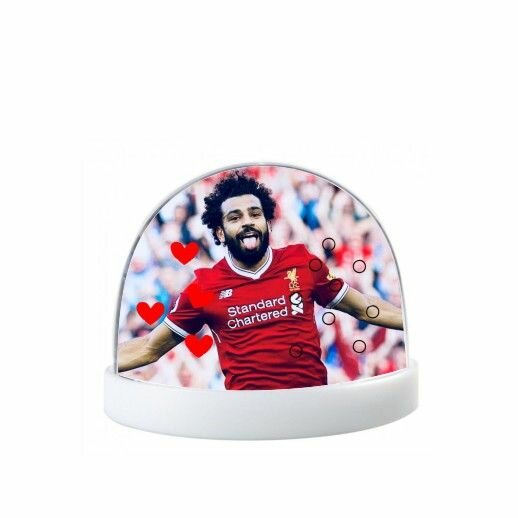 Водяной шар Мохамед Салах, Mohamed Salah №2, Блестки-сердечки