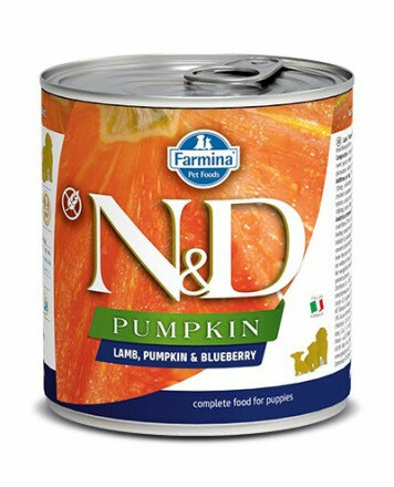 N&D для собак с тыквой, ягненок и черника для щенков 0,285 кг