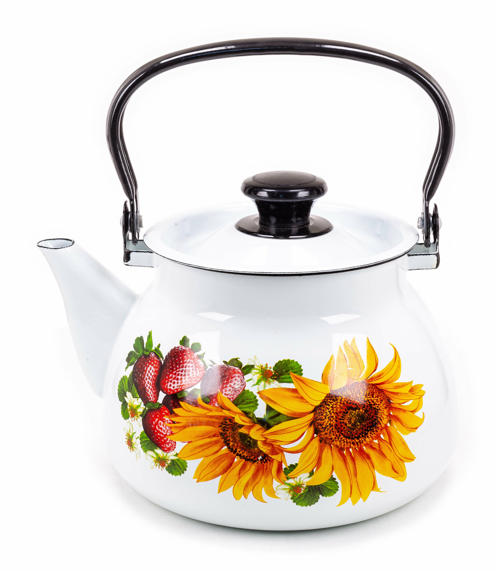 Чайник для плиты Керченский металлургический завод 42104-122/6 из эмалированной стали, белый 3.0л / кухонная посуда