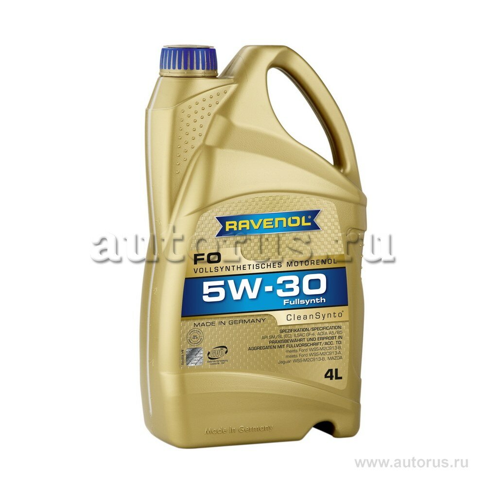 Масло моторное ravenol fo 5w-30 синтетическое 4 л 4014835722699