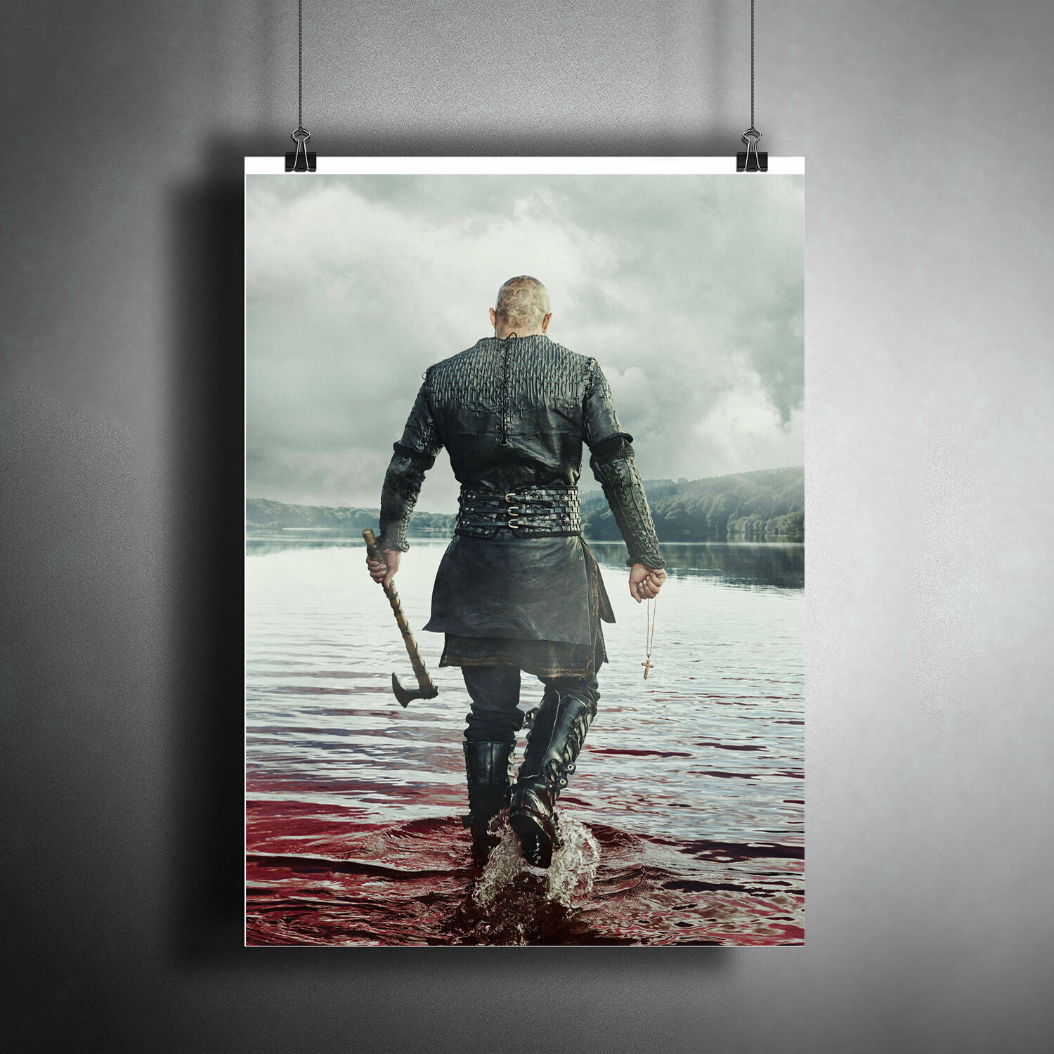 Постер плакат для интерьера "Сериал: Викинги (Vikings). Рагнар Лодброк" / Декор дома, офиса, комнаты, квартиры A3 (297 x 420 мм)