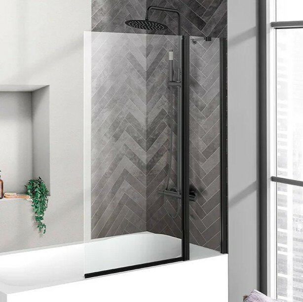 Шторка для ванны Belbagno UNO-V-11-100/150-C-NERO