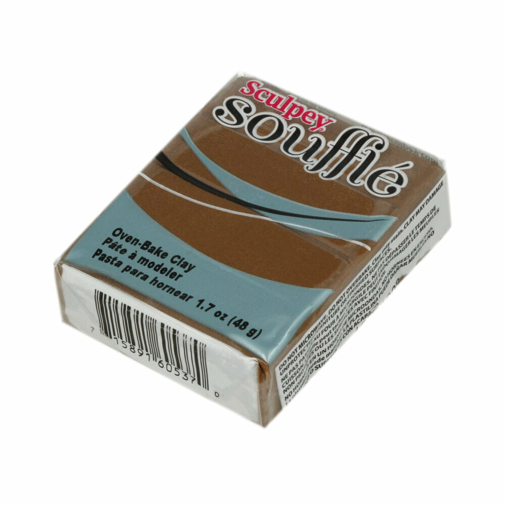 Sculpey Souffle полимерная глина SU 48 г 6053 коричневый