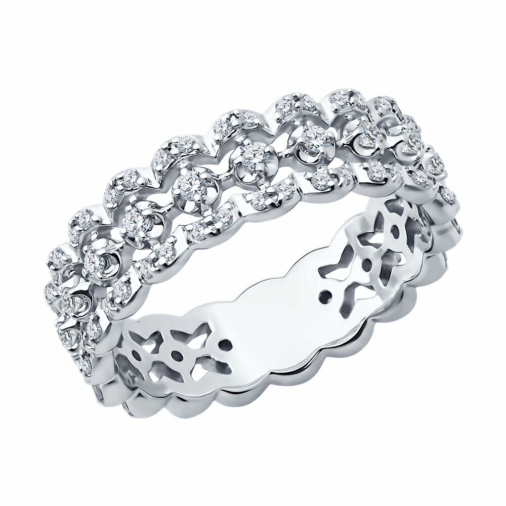 Кольцо, белое золото, 585 проба, бриллиант