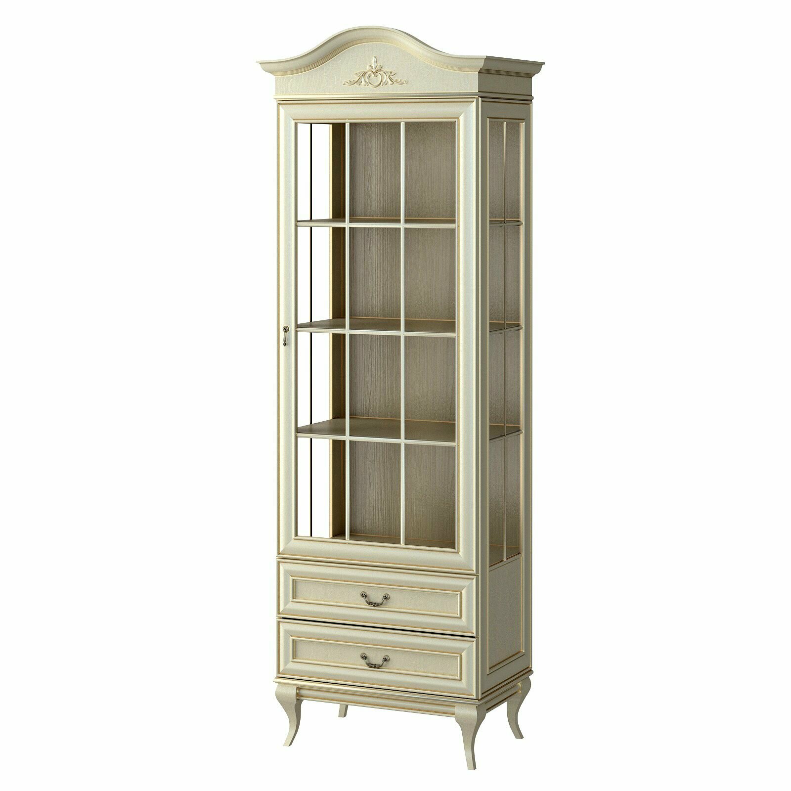 Шкаф витрина Владимирская мебельная фабрика "Арлин", дуб седан, ЛДСП