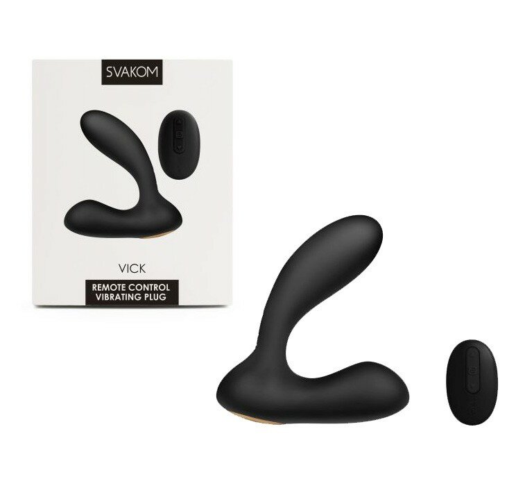 Массажер простаты Svakom«Vick Black» с вибрацией и пультом управления