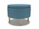 Пуф Soft Element Кай Blue, велюр, круглый, для ног, для гостиной, синий