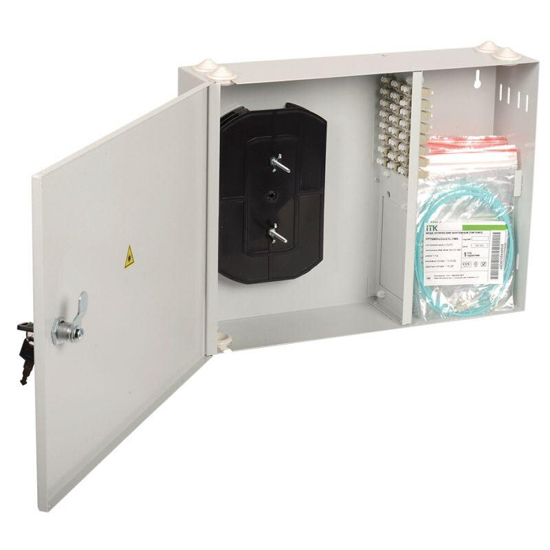 Кросс укомплектованный настенный SC (Simplex) 24 порта (OM3) ITK, IEK FOBX24-N-24SCUS03 (1 шт.)