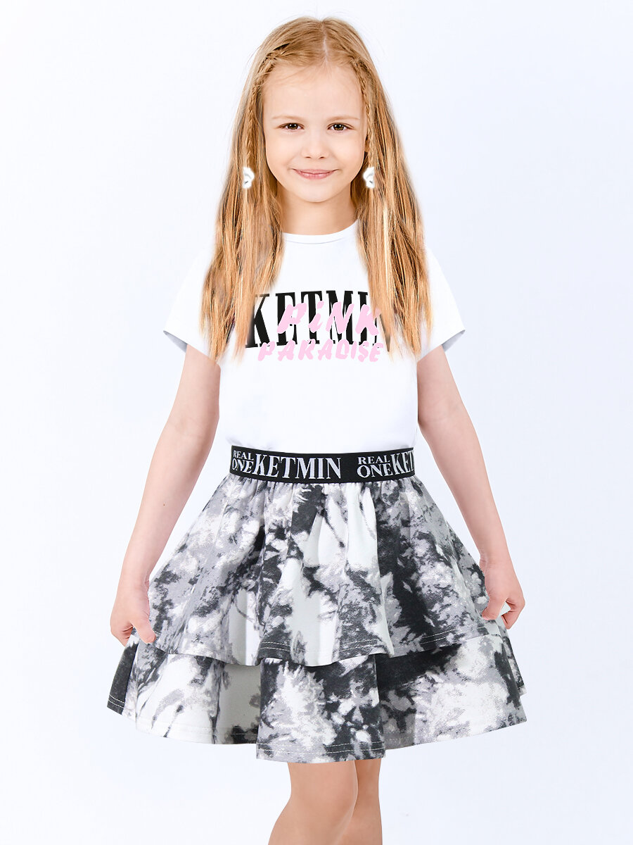 Юбка KETMIN детская в садик плотная из футера PREMIUM LINE