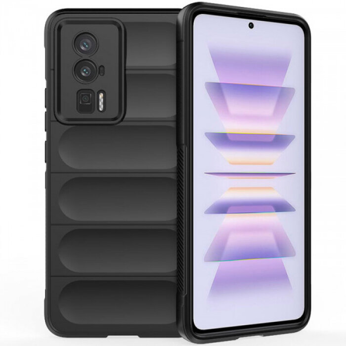 Flex Silicone Противоударный чехол для Xiaomi Poco F5 Pro / Redmi K60 / K60 Pro с защитой камеры и микрофиброй