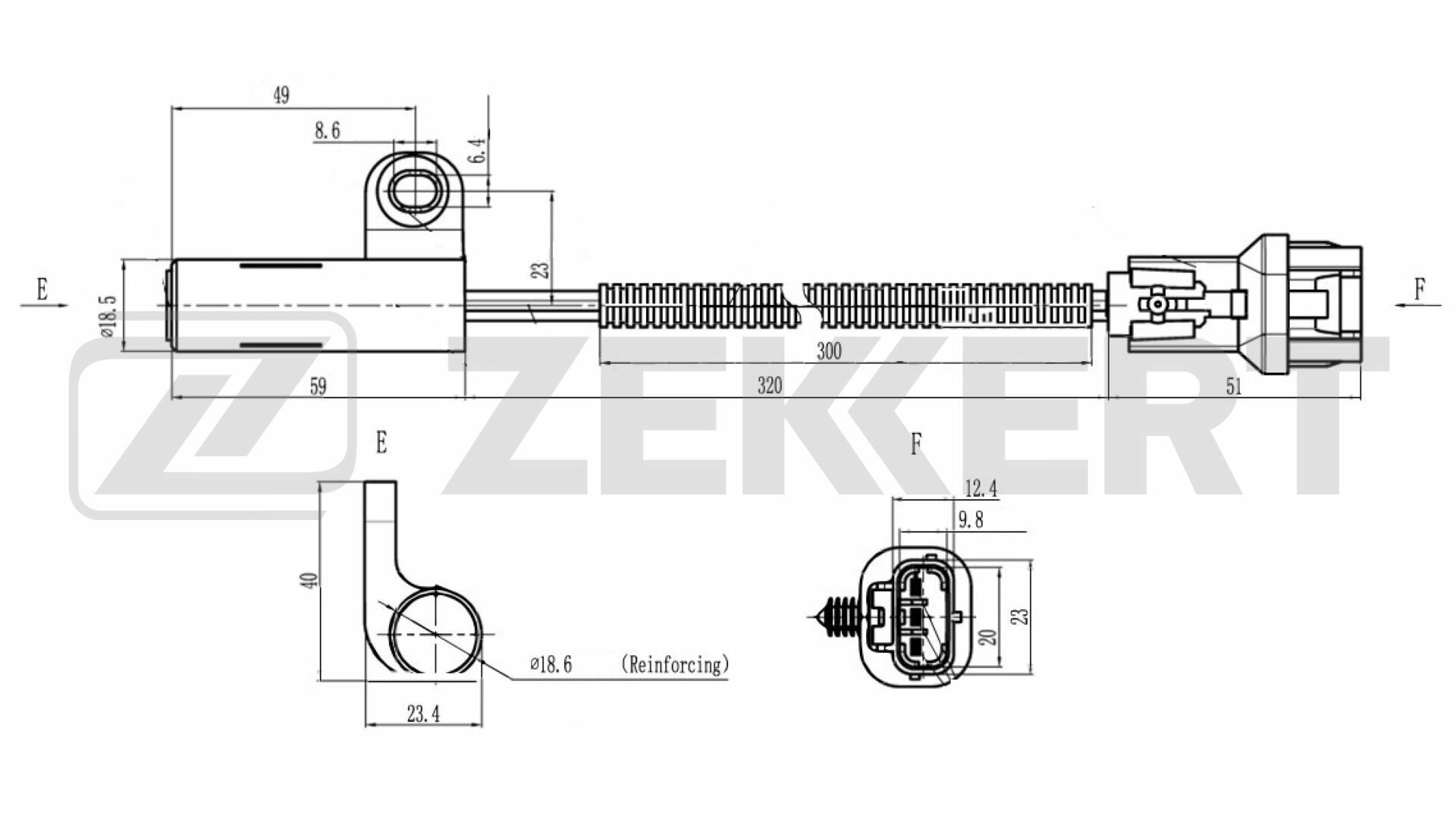 ZEKKERT se-4092 (04897321AA / 056027868 / 56027865AC) датчик положения коленвала Jeep (Джип) grand Cherokee (Чероки)