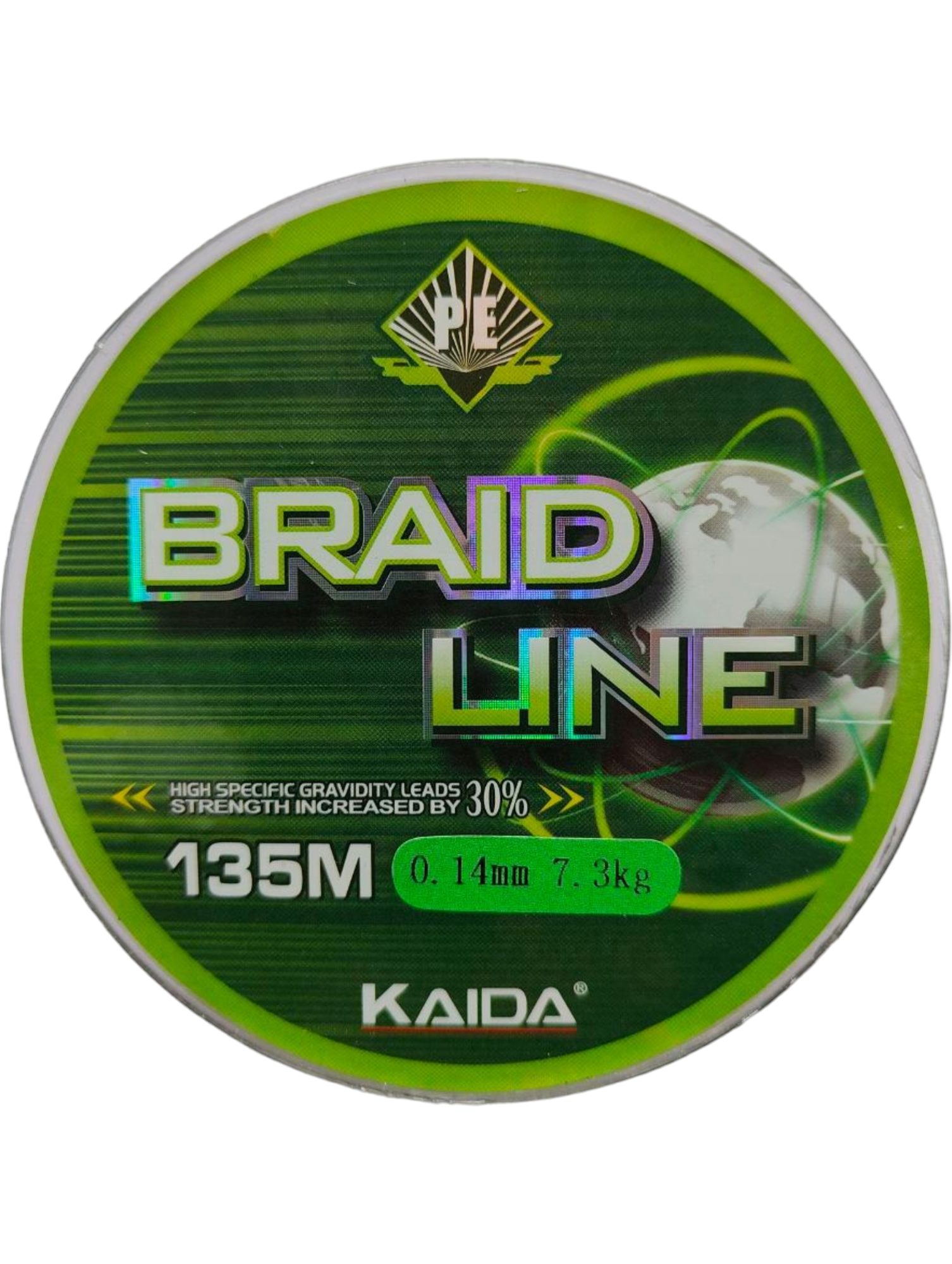 Плетеный шнур BRAID LINE Каида green 135m 0,14 мм 7.3кг