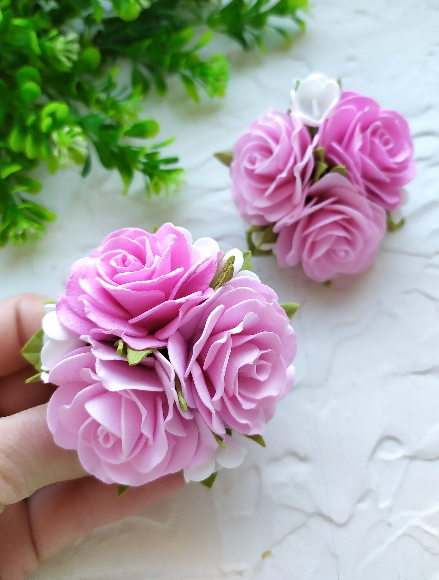 Бантики для девочек розовые розы