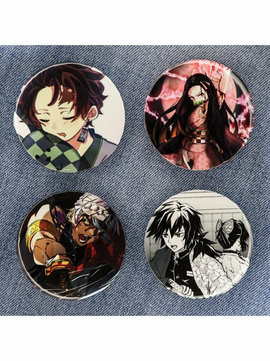 Набор значков аниме серии Demon Slayer