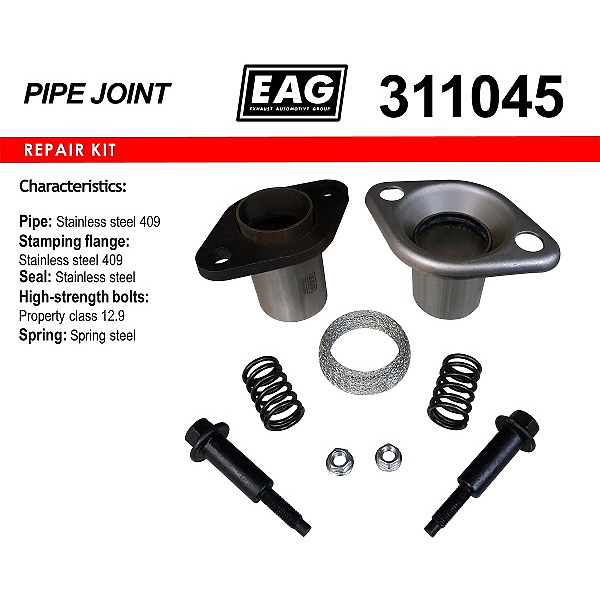 EAG 311045 демпферное соединение нерж. d45, в сборе