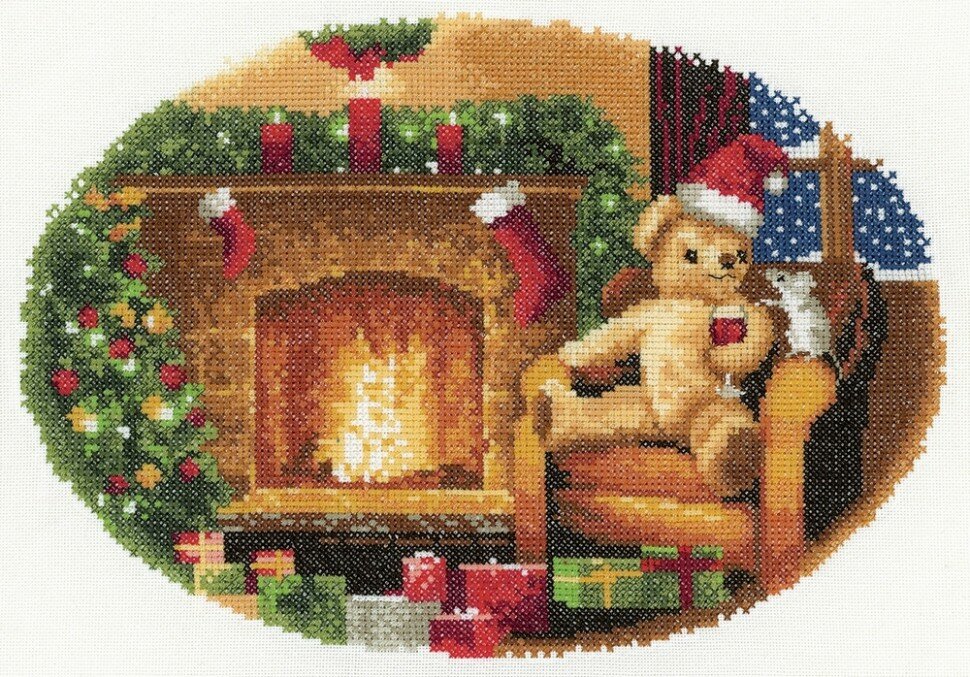 Набор для вышивания Heritage #TNB1640E The Night Before Christmas (Ночь перед Рождеством), Счетный крест, 27 x 19.5 см