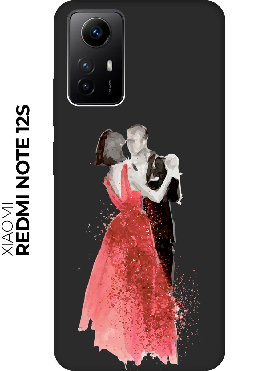 Силиконовый чехол на Xiaomi Redmi Note 12s / Сяоми Редми Ноут 12с с рисунком "Dancing Couple" Soft Touch черный