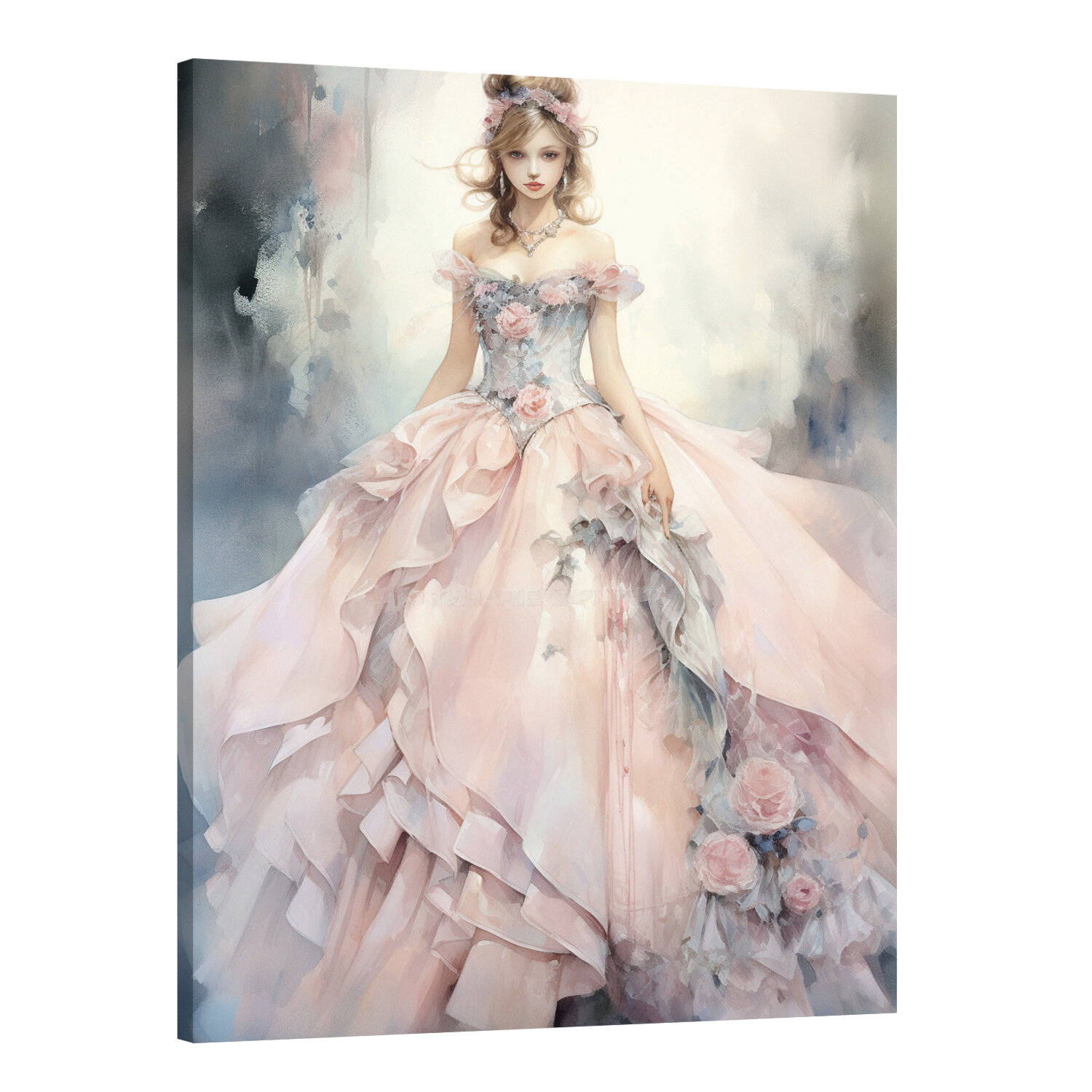 Интерьерная картина 50х70 "Кукла в маскарадном костюме"