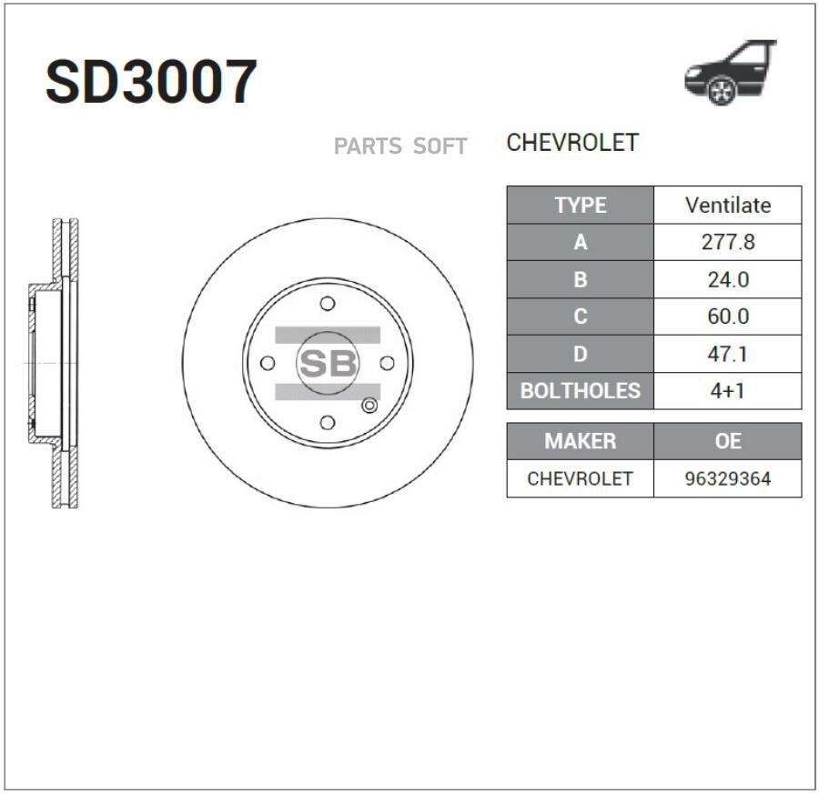 Диск тормозной передний!\ chevrolet epica 2.0/2.5/2.0d 05>