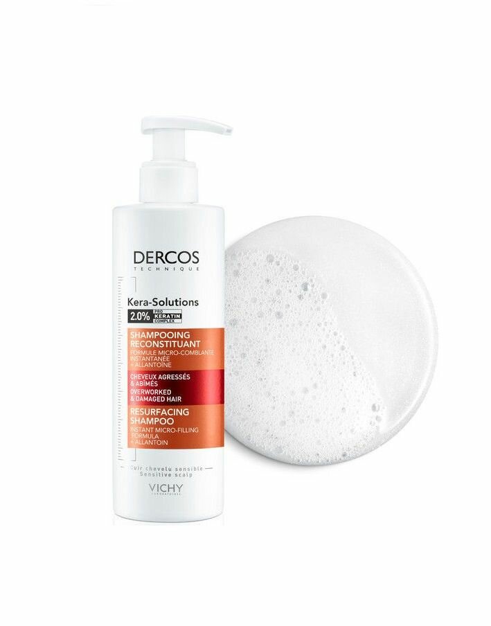 Виши Деркос Кера-Солюшнз Шампунь для поврежденных волос, 250 мл