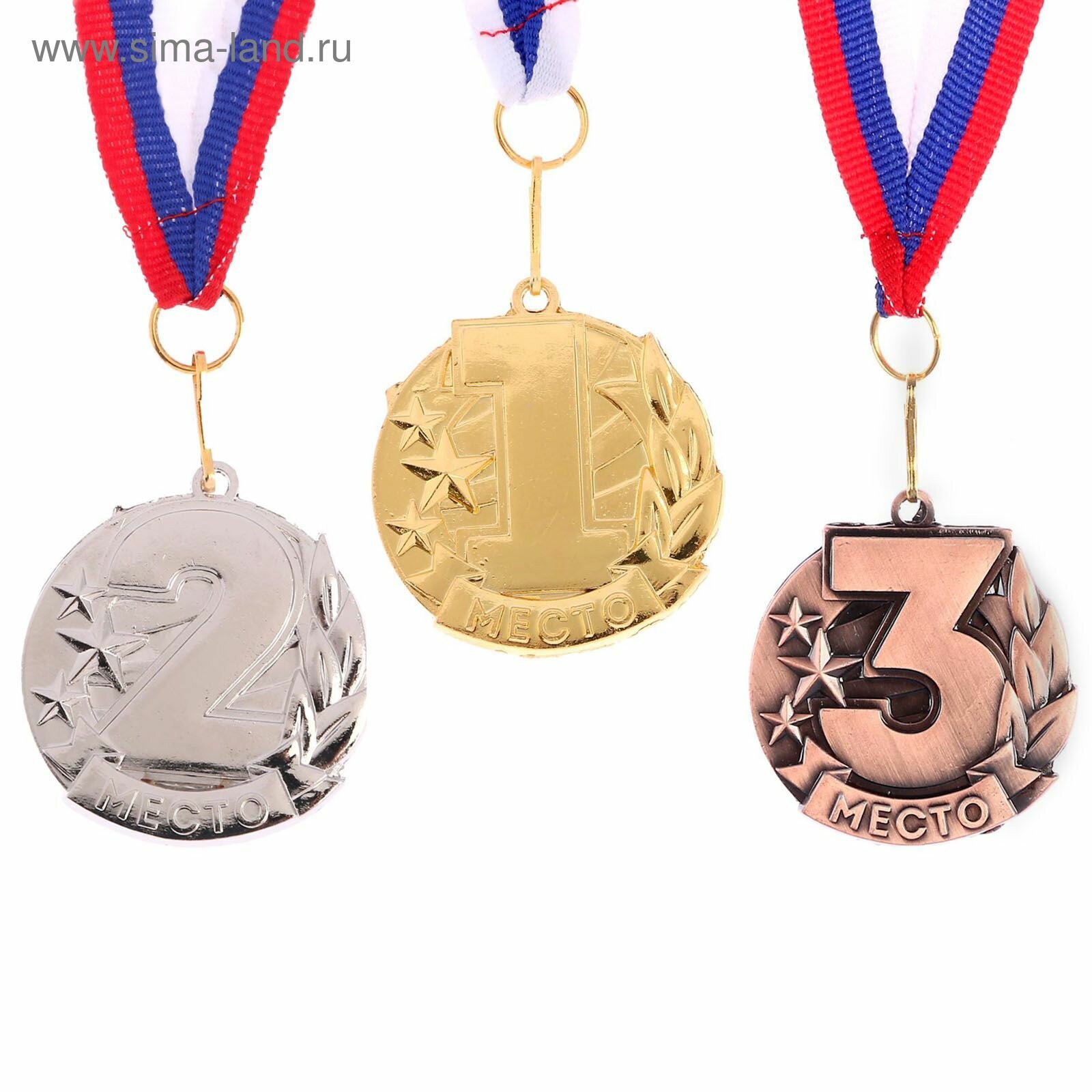 Сима-ленд Медаль призовая 071, 4,3 х 4,6 см 3 место. Цвет бронз