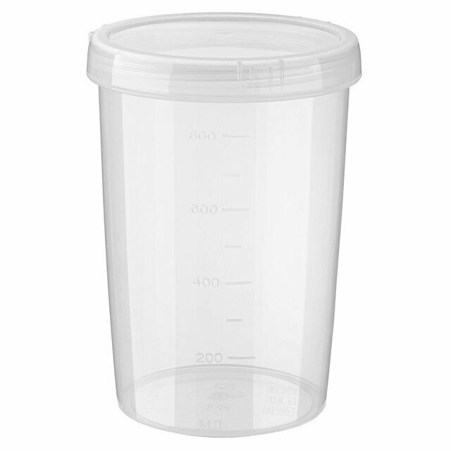 Бытпласт Винтаж-Твист 1 л банка для продуктов круглая с завинчивающейся крышкой пластиковая