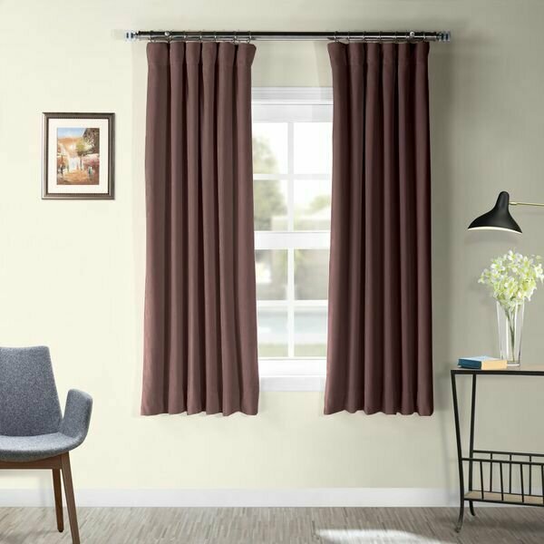 Короткие шторы блэкаут для кухни - 2 шт. (шир. 135 см * выс. 180 см) Цена за 2 шторы цвет темно-коричневый БК-КОР-ППР-1