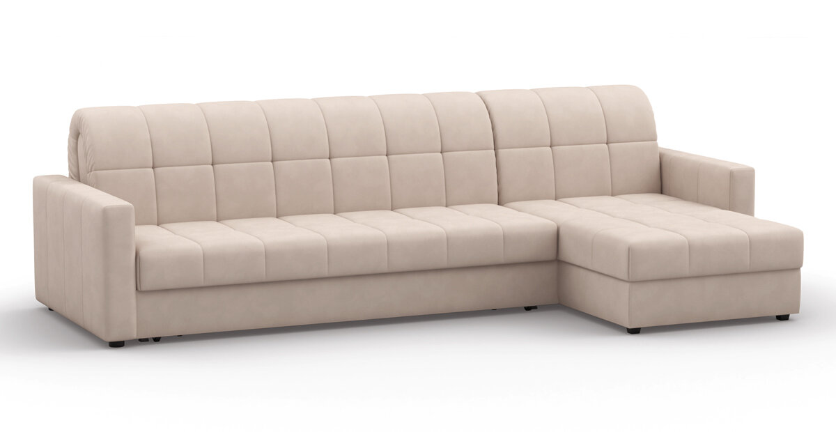 Угловой диван Цвет Диванов Инсбрук NEXT 180 K-3 с оттоманкой мини 301 угловой Кофе с молоком