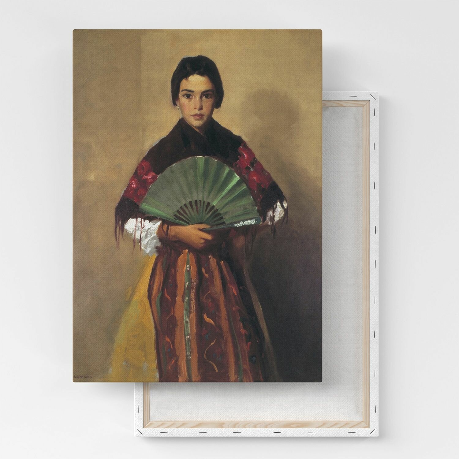 Картина на холсте, репродукция / Роберт Генри - The Green Fan / Размер 40 x 53 см