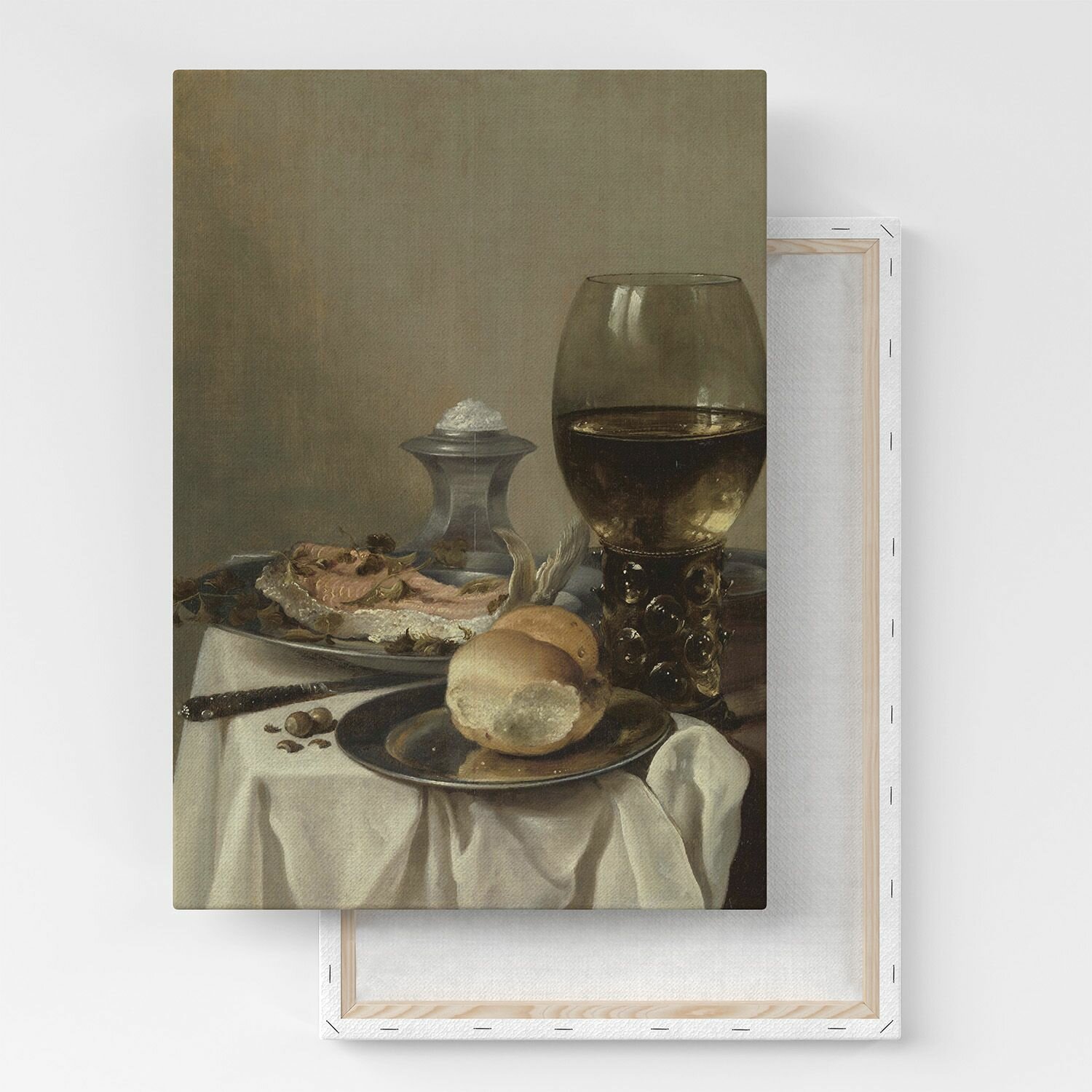 Картина на холсте, репродукция / Питер Клас - Stilleven met een zoutvat / Размер 80 x 106 см