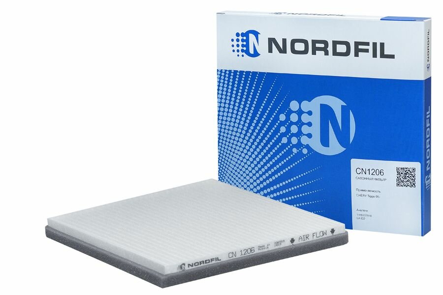 NORDFIL Фильтр салона BYD F3 CHERY Sweet (S11) / Tiggo (FL) / Tiggo (T11) GEELY Emgrand 7 / Emgrand EC7 /