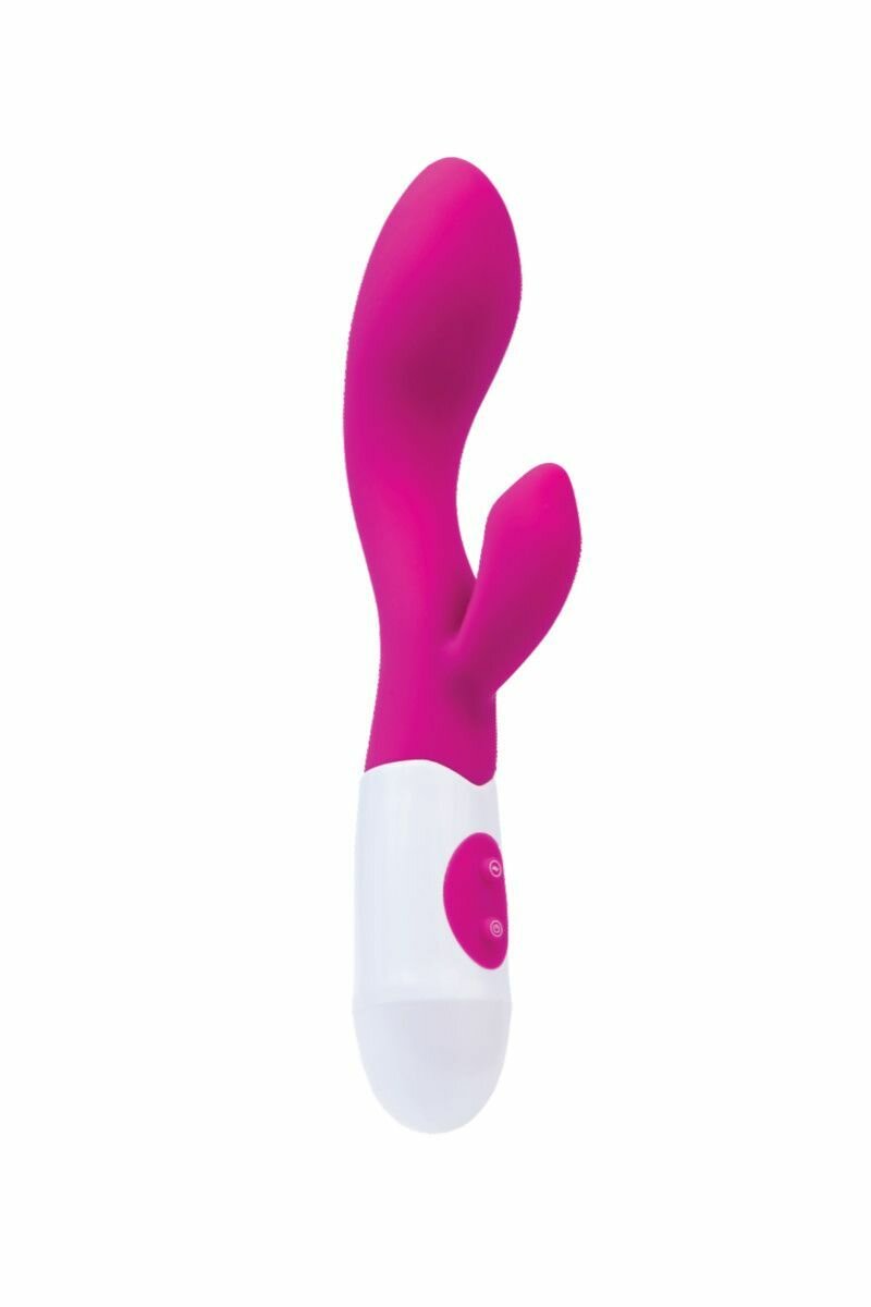Вибратор с клиторальным стимулятором Cosmo, силикон, розовый, 20,5 см