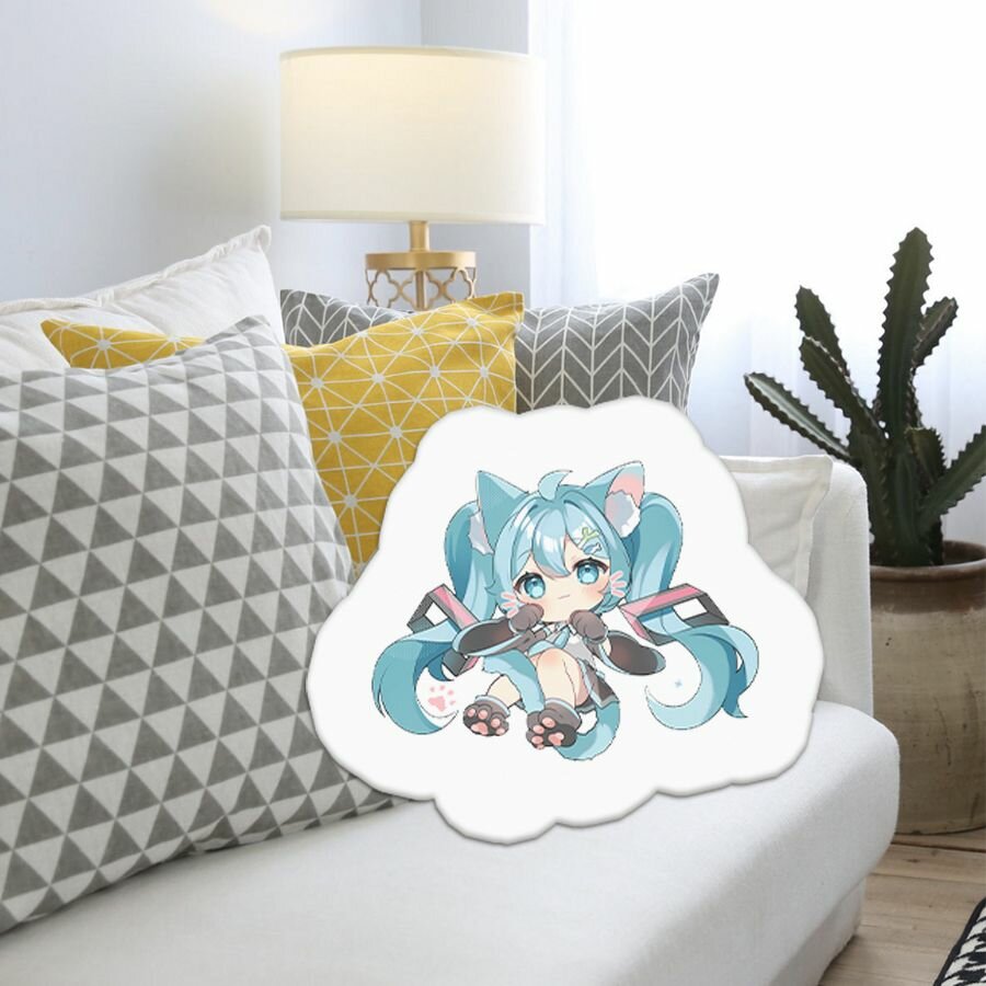 Мягкая фигурная подушка Чиби Hatsune Miku BCH1007 40см