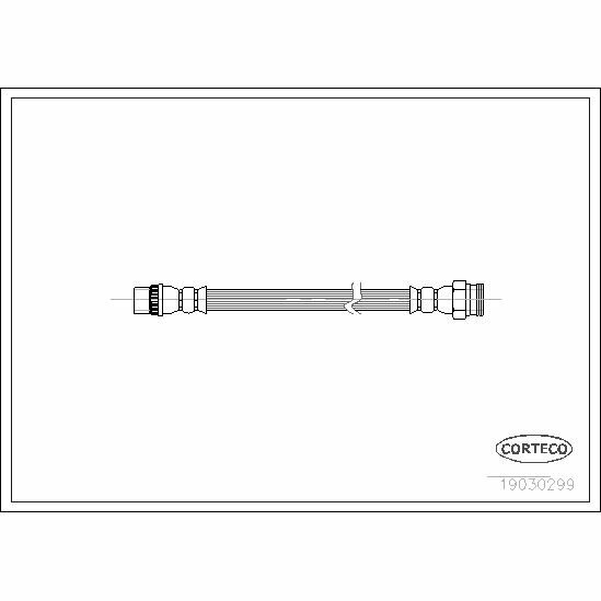 Шланг тормозной для автомобиля Citroen Peugeot, CORTECO 19030299 (1 шт.)