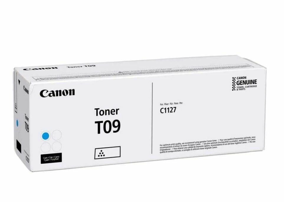 Тонер для лазерного принтера CANON T09 Cyan (3019C006) PI, официальная гарантия