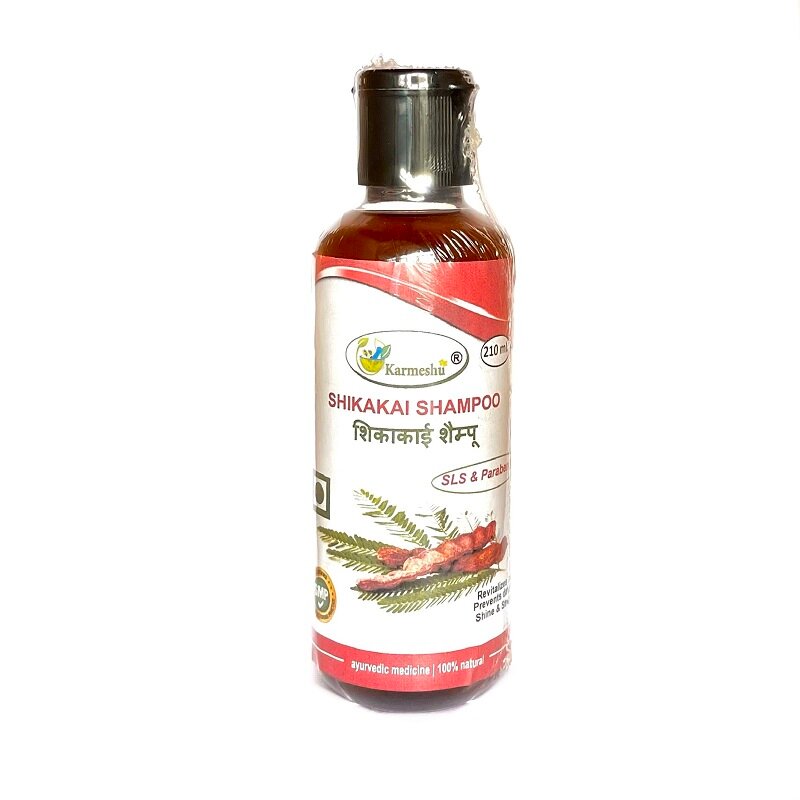 Шампунь Шикакай без сульфата и парабена (Karmeshu Shikakai shampoo sls free) 210 мл