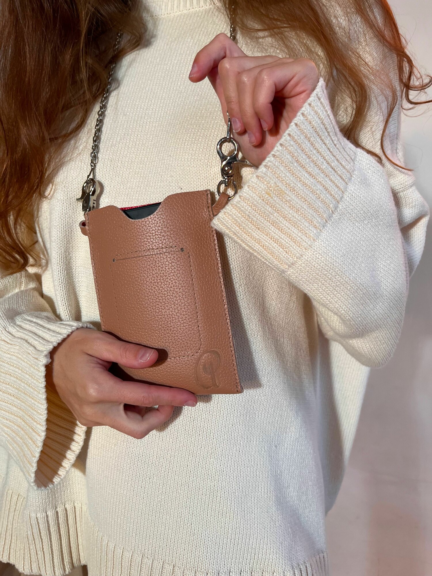 Сумочка для телефона на шею с картхолдером Colorado бежевый