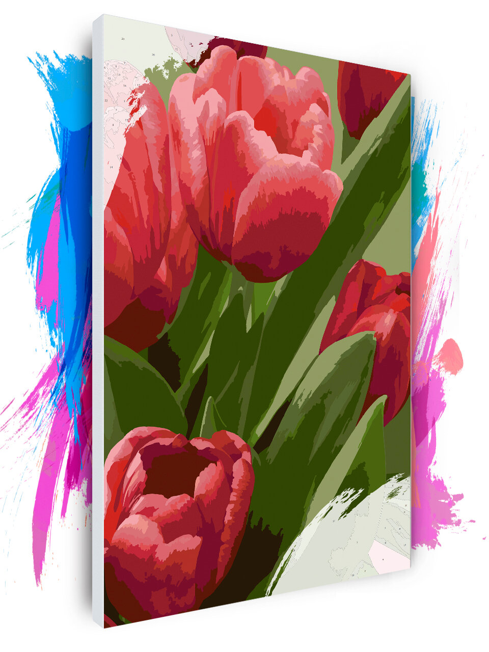 Картина по номерам на холсте Тюльпаны, 40 х 60 см