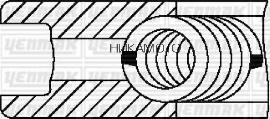YENMAK 91-09443-040 91,80 mm. Кольца поршневые к-т на цил