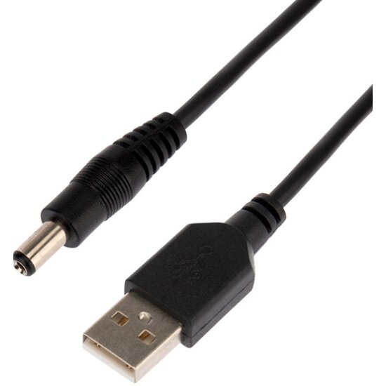 Кабель питания Rexant USB-штекер - DC-разъем 2.1х5.5 мм, 1.5 м