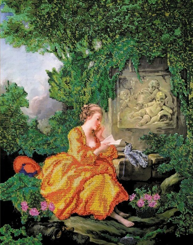 Набор для вышивания FeDi #КВ715 Письмо, Вышивка бисером, 38 х 50 см