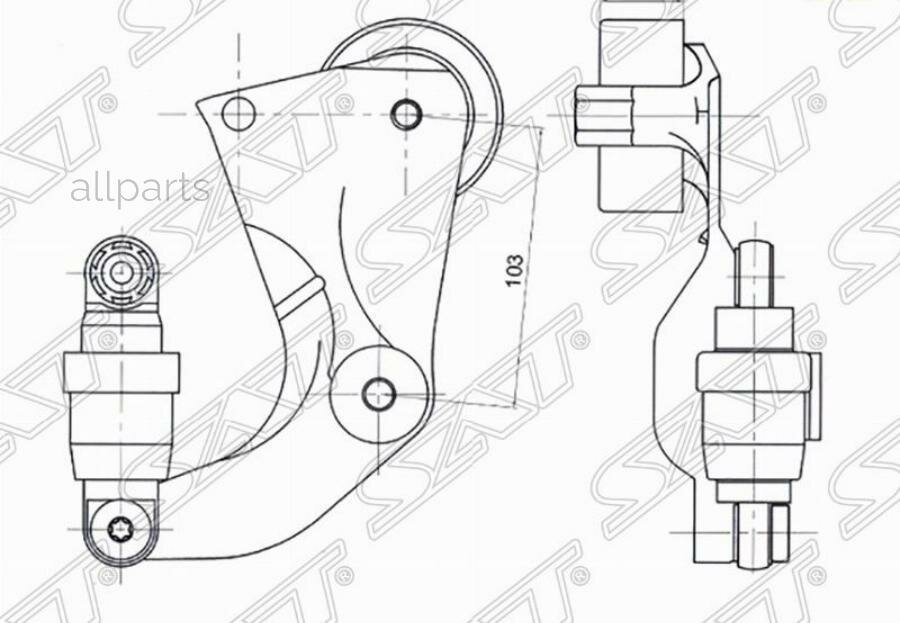 SAT ST-31170-RNA-A02 Натяжитель Honda Civic 00-12 / Stream 06-14