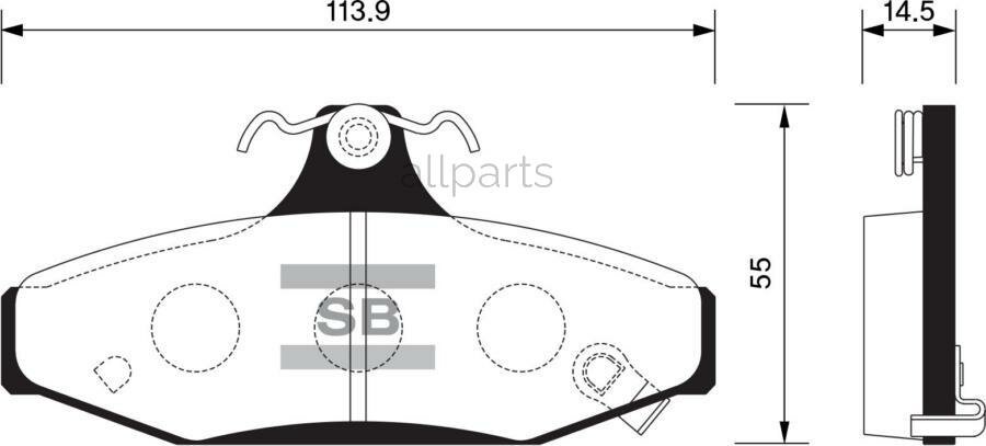 SANGSIN BRAKE SP1066 SP1066SNS 335 12 ! колодки дисковые з.\ Ssangyong Musso 97-99