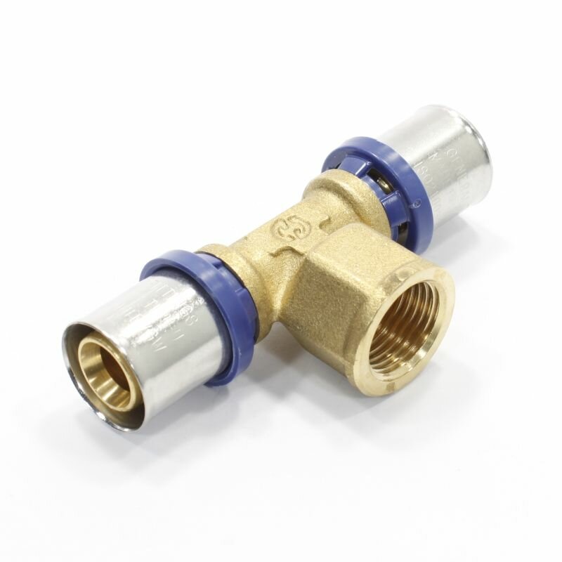 Тройник 20-1/2"-20, General Fittings 5S00, 12, пресс-резьба, вн, латунь