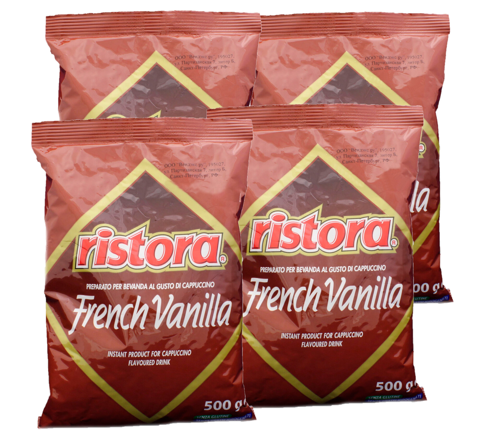 Растворимый капучино Ristora со вкусом ванили (4 пачки 0,5кг)