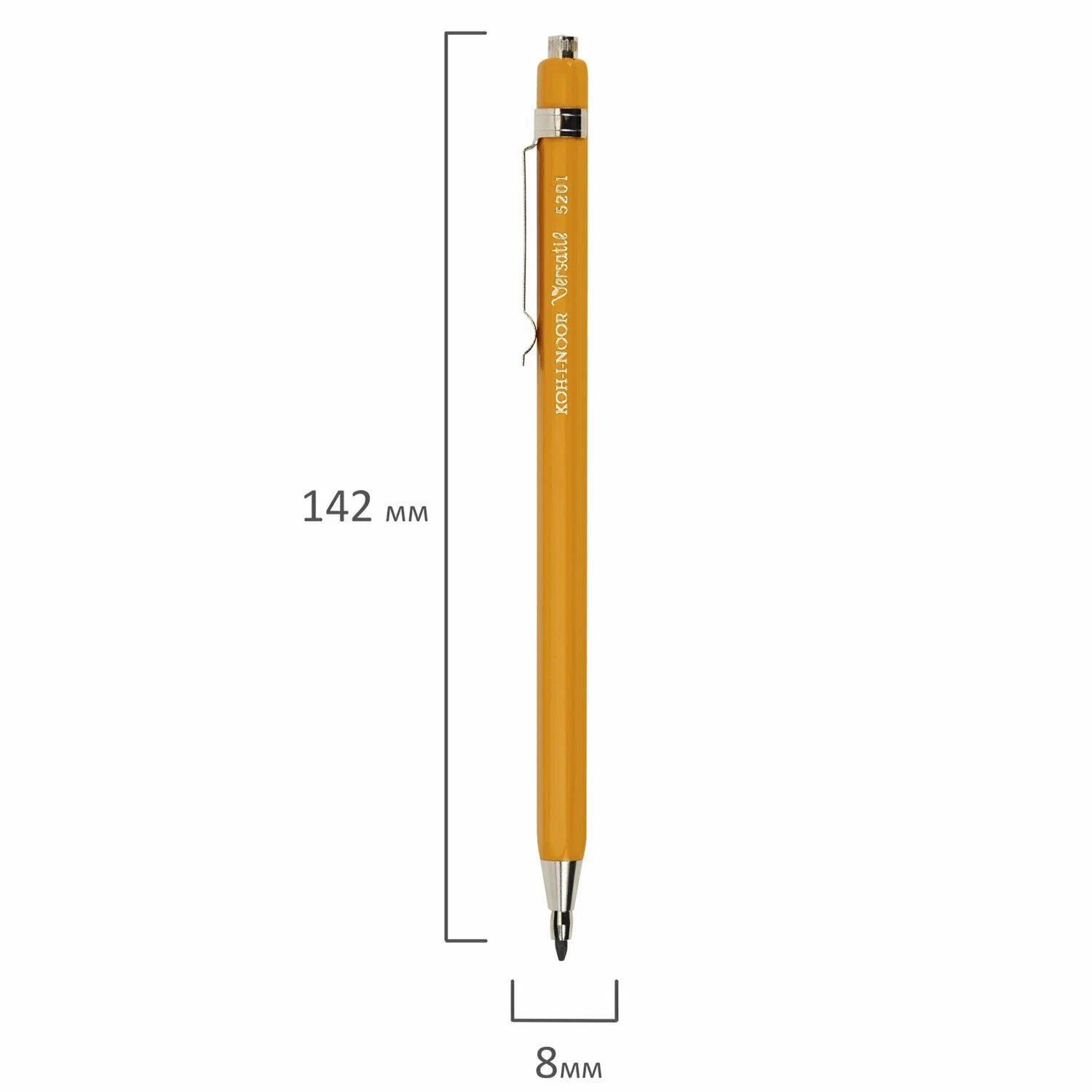 KOH-I-NOOR Карандаш механический Versatil цанговый, с клипом НВ, 2 мм 5201CN1004BL