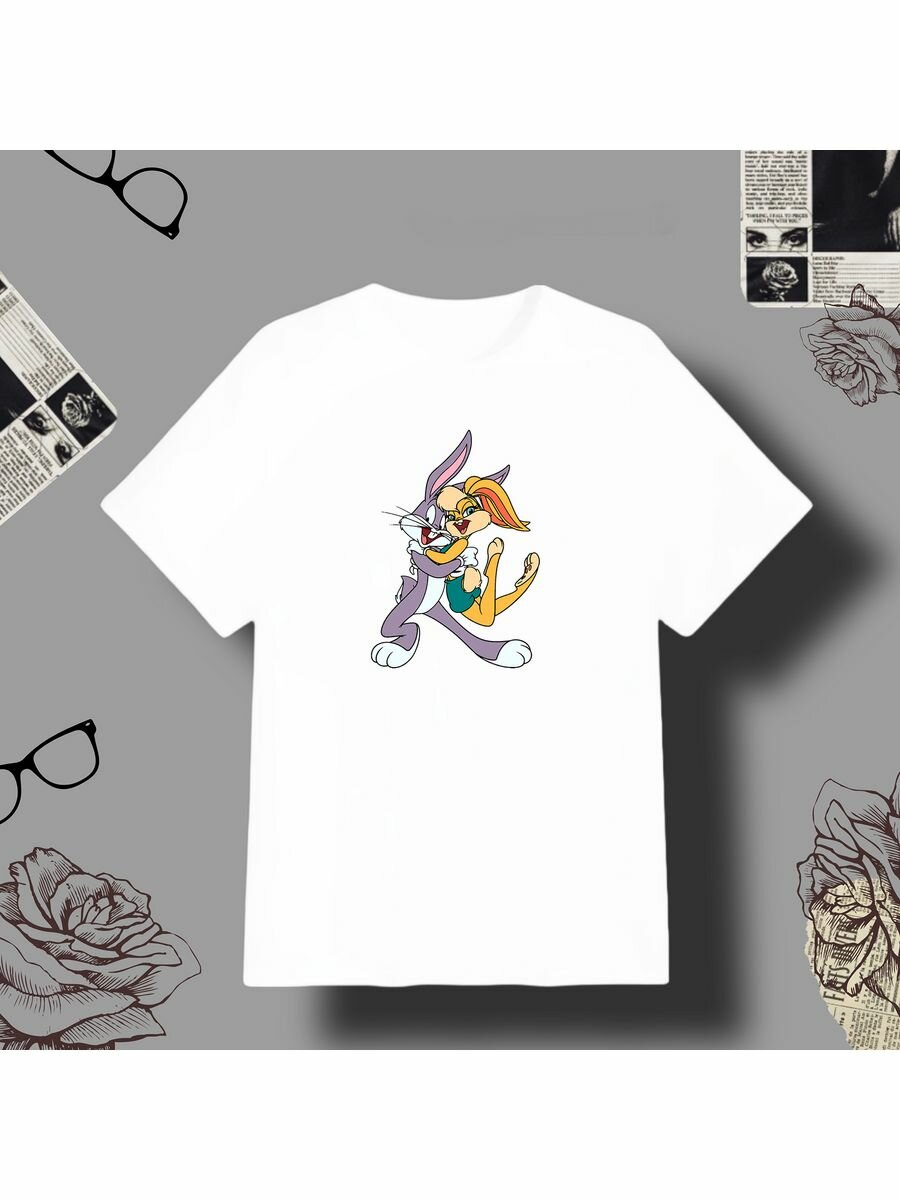 Футболка кролик Багз Банни и Лола Банни