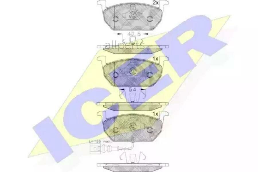 ICER 182189 Колодки тормозные дисковые